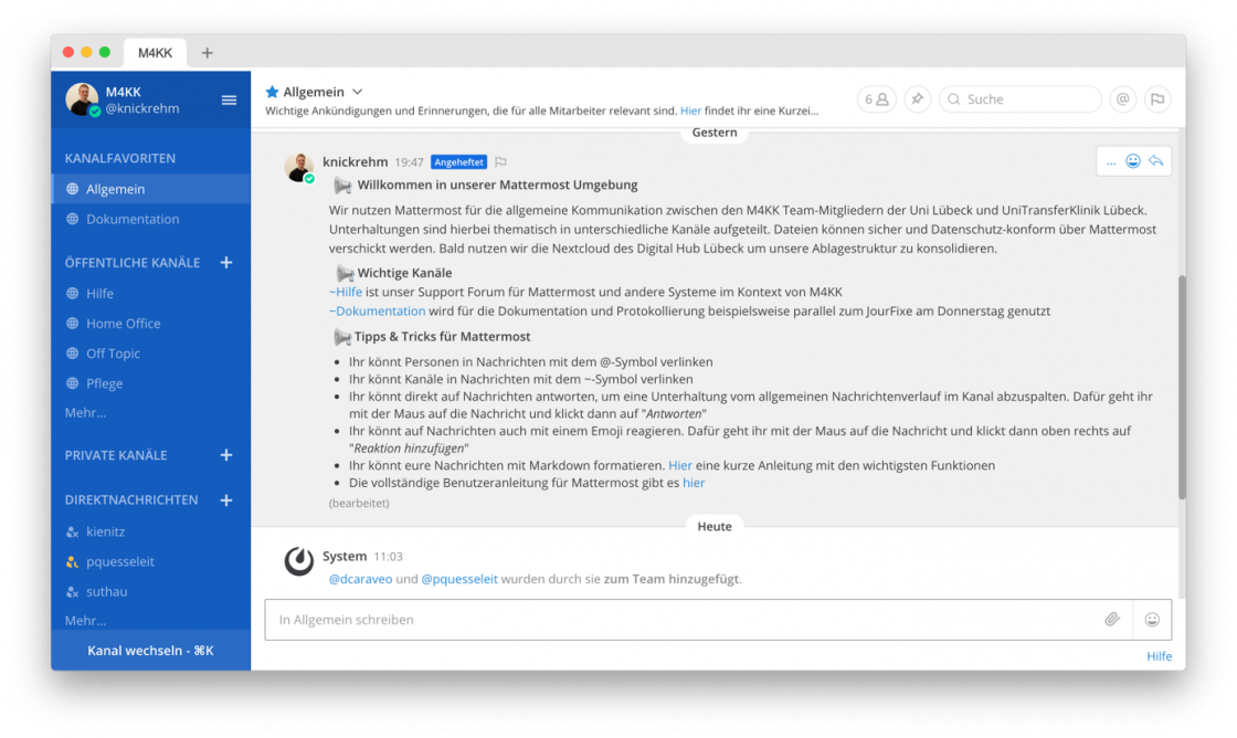 Team-Kommunikation mit Slack und Mattermost